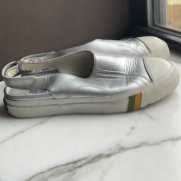 JEFFREY for Keds | Shoes | Jeffrey For Keds Metallic Silver Leather ...